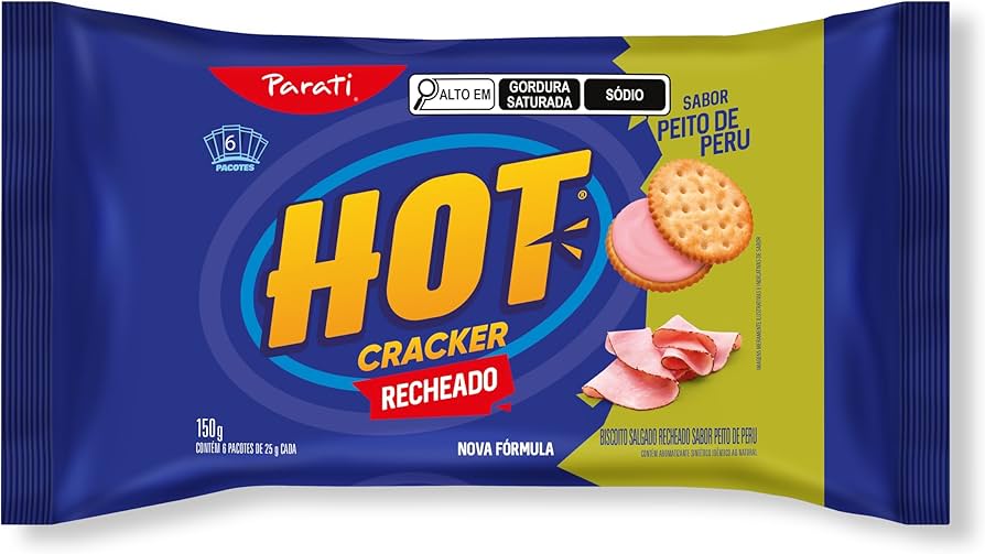 Biscoito Parati® Recheado Hot Cracker Peito de Peru 150g
